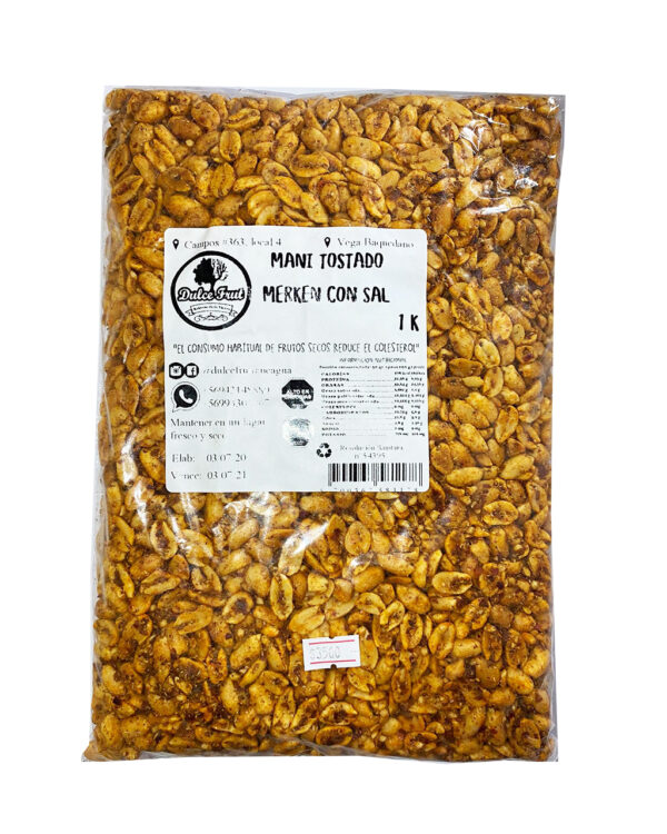 MANÍ TOSTADO MERKEN CON SAL – Dulce Frut