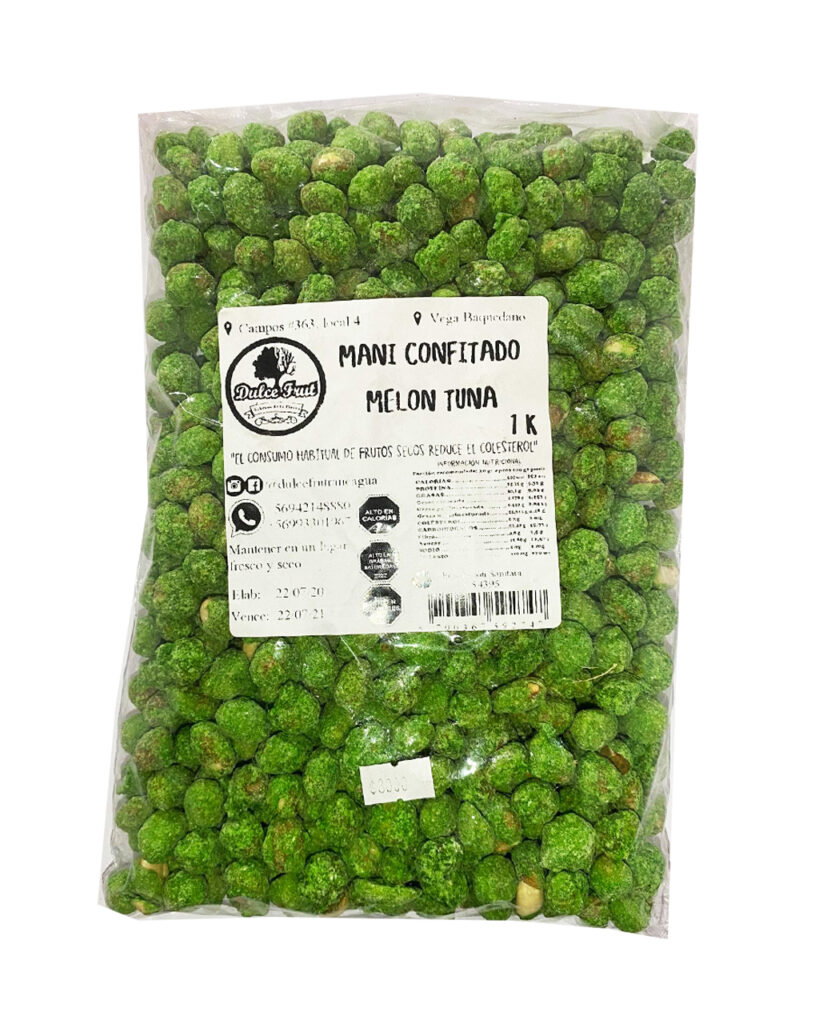 MANÍ CONFITADO MELÓN TUNA – Dulce Frut