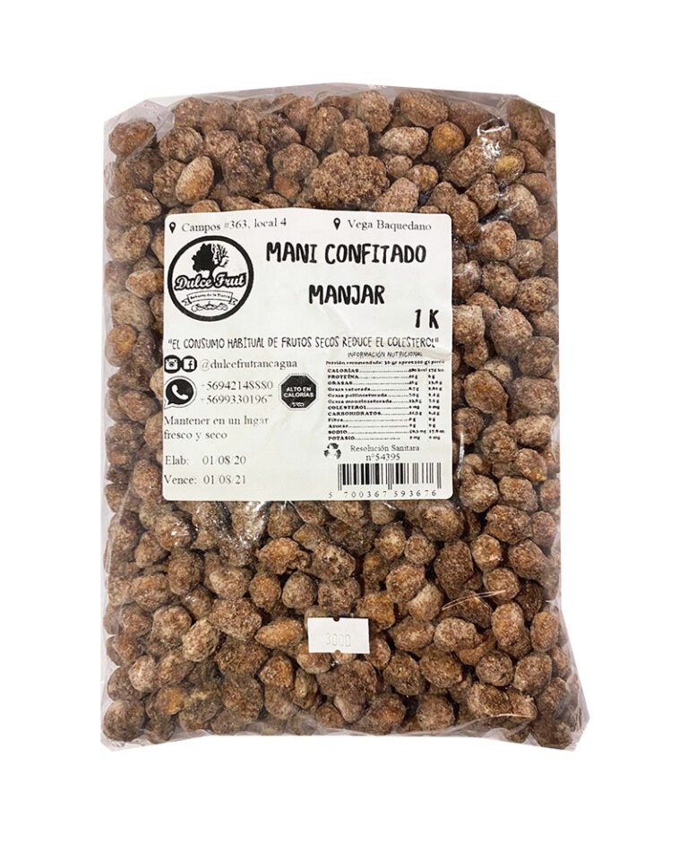MANÍ CONFITADO MANJAR – Dulce Frut