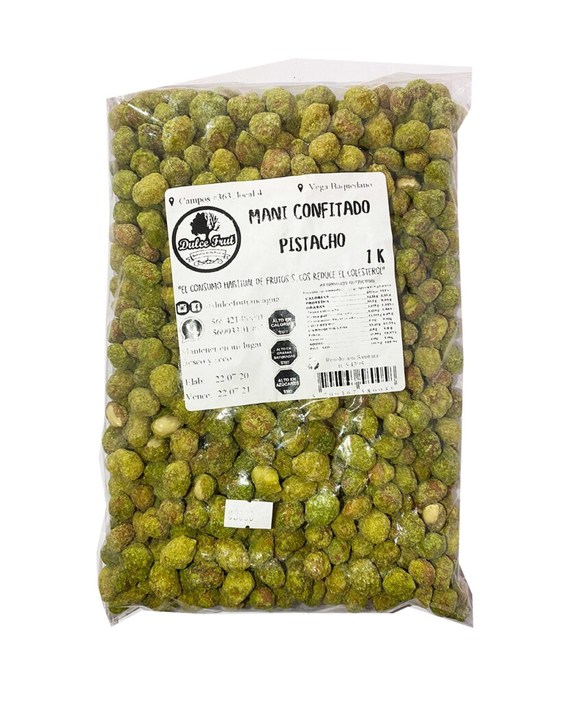 MANI CONFITADO PISTACHO – Dulce Frut