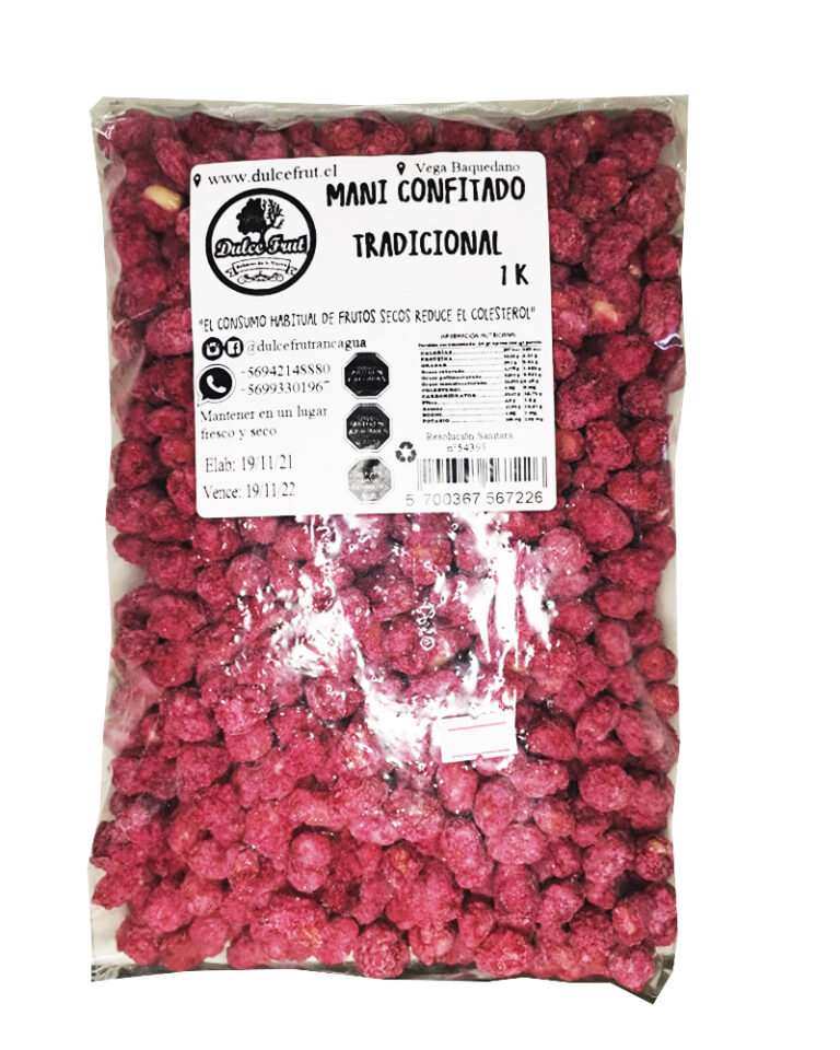MANÍ CONFITADO TRADICIONAL ROJO – Dulce Frut