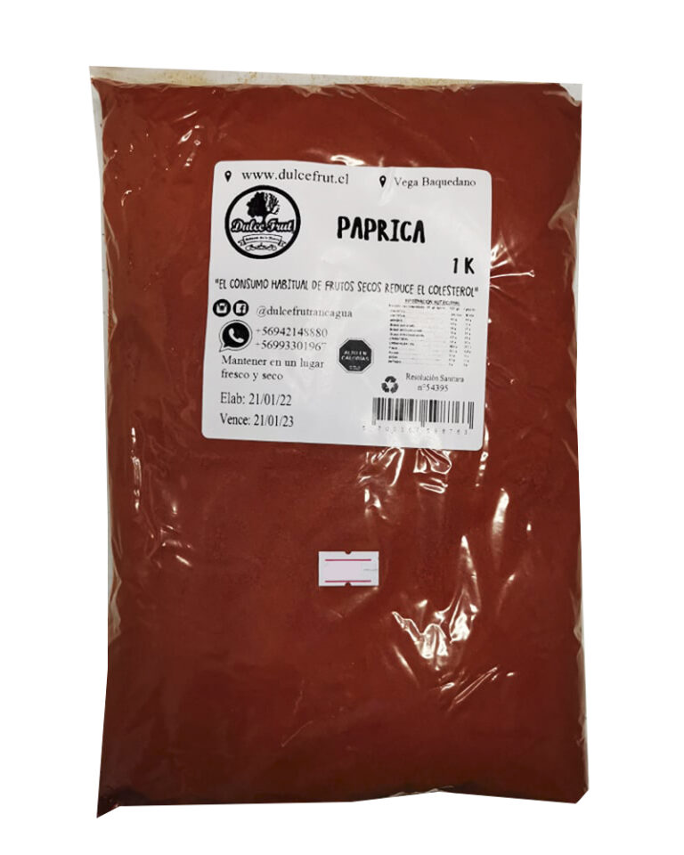 PAPRIKA (PIMENTON EN POLVO) – Dulce Frut